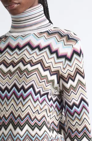 Missoni Zigzag Stripe Turtleneck Sweater - Smspl