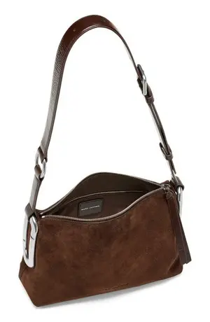 Marc Jacobs Scene Medium Crinkled Leather Shoulder Bag - Dark Brown