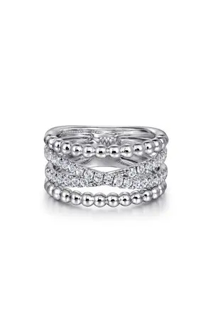 GABRIEL & CO. White Sapphire Statement Ring