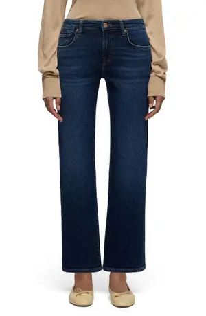 7 For All Mankind Calie Ankle Straight Leg Jeans - Blue Vibe