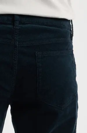 FRAME Modern Fit Straight Leg Stretch Corduroy Pants - Dark Navy