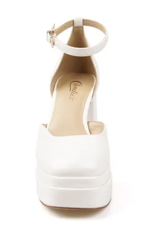 CANDIE'S Topanga Ankle Strap Platform Pump - Ofwfx