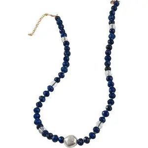 MACRAE & CO. Beaded Harvest Necklace - Navy