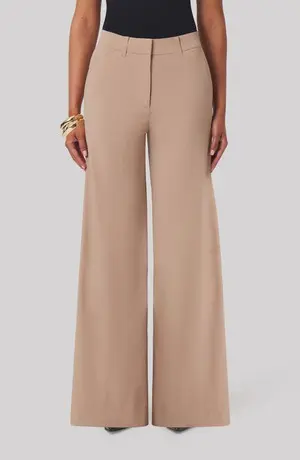 WILLIAMS ATHLETIC CLUB Toni Wide Leg Performance Pants - Sand
