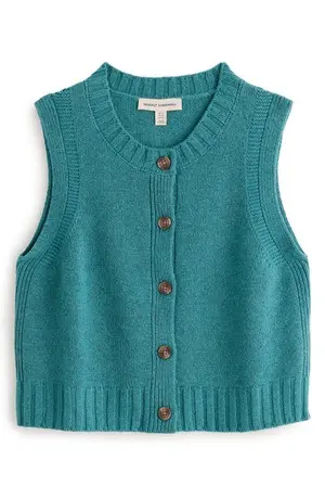SEASALT CORNWALL Merino Wool Blend Sleeveless Crewneck Vest