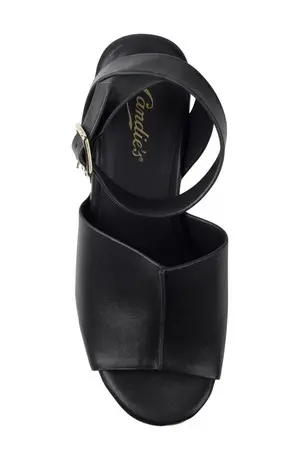 CANDIE'S Jackson Ankle Strap Platform Wedge Sandal - Blklt