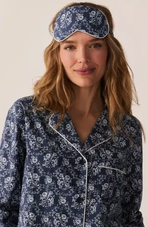 PETITE PLUME Cotton Poplin Pajama Set