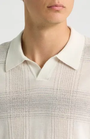 BOSS Lamoroso Striped Merino Wool Polo Sweater