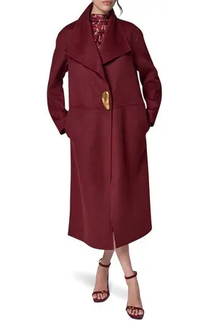 Donna Karan New York Longline Coat - Blk Cherry
