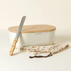 UNCOMMON GOODS Store & Serve 4-in-1 Bread Box La Brigade De Buyer Inc