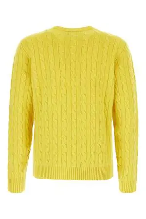 Valentino Garavani Yellow Cable Knit Sweater