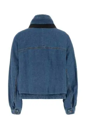Loewe Denim Jacket With Stand Collar