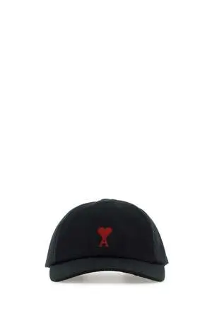 AMI Paris Cotton Baseball Cap - Black