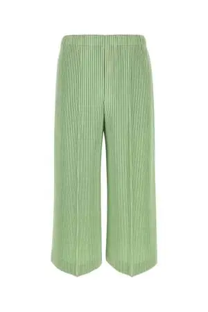 Issey Miyake Pastel Polyester Pant - Green