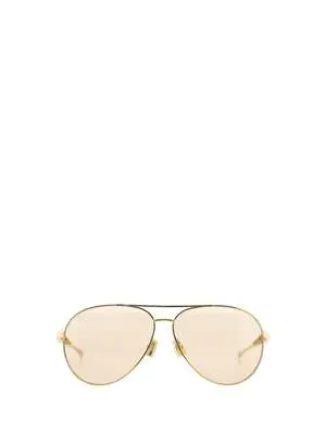 Bottega Veneta Aviator Sardine Sunglasses - Gold