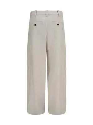 Brunello Cucinelli Wool And Cashmere Tailored Pants