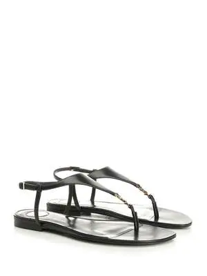 Saint Laurent Cassandre Leather Sandals