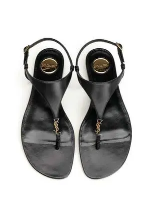 Saint Laurent Cassandre Leather Sandals