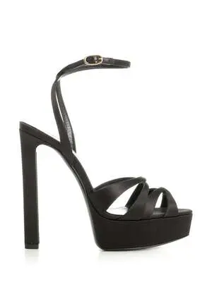 Saint Laurent Chandelle Platform Sandals - Black