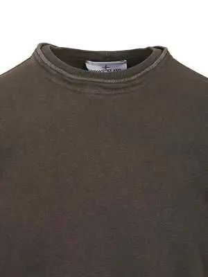 Stone Island Sweatshirt In Malfilé Cotton