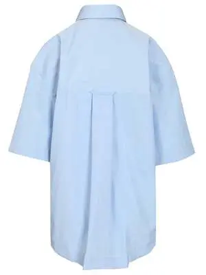 AMI Paris Short-sleeved Poplin Shirt