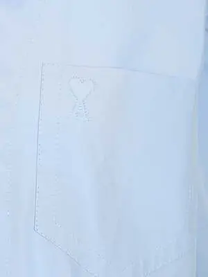 AMI Paris Short-sleeved Poplin Shirt