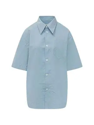 AMI Paris Short-sleeved Poplin Shirt