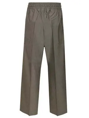 Fear Of God Wide Leg Pleated Trousers In Cotton And Wool Blend