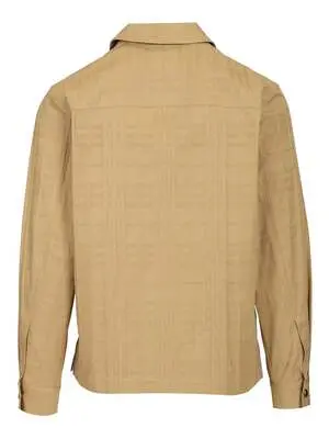 Burberry Check Cotton Zip-up Shirt