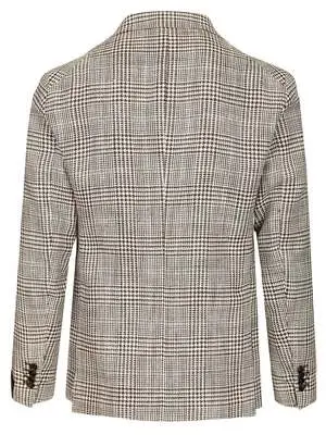 Tagliatore Monte Carlo Prince Of Wales Blazer - Brown