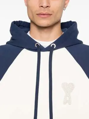 AMI Paris De Coeur Hoodie - White