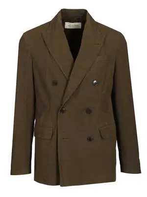 Dries Van Noten Double-breasted Cotton Blazer