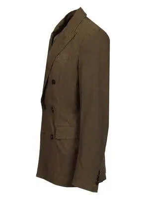 Dries Van Noten Double-breasted Cotton Blazer