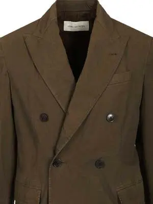 Dries Van Noten Double-breasted Cotton Blazer