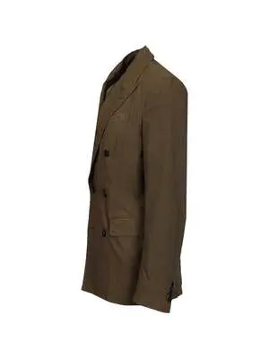 Dries Van Noten Double-breasted Cotton Blazer