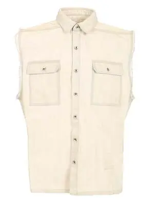 Rick Owens Jumbo Tommy Sleeveless Shirt - White