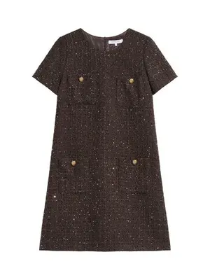 Gerard Darel Coni Short Sleeve Shift Mini Dress