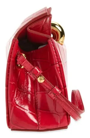 Jacquemus The Valérie Croc Embossed Leather Clutch