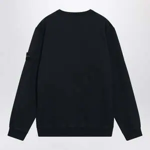 Stone Island Navy Crewneck Sweatshirt In Cotton