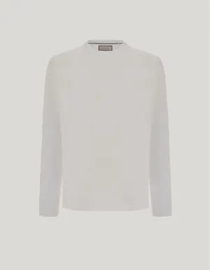 Canali Lisle Cotton Jersey Regular-fit Crew Neck - White