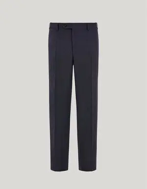 Canali Impeccabile Wool Regular-fit Pants - Blue