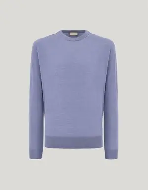 Canali Nuvola Crew Neck Sweater In Extra-fine Merino Wool - Light Blue