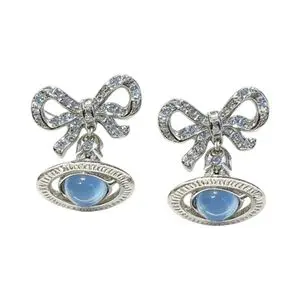 VIVIENNE WESTWOOD Octavie Earrings 'platinumaqua - Blue
