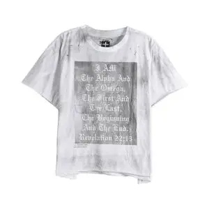 SAITOS Stained Stripe Tee - White