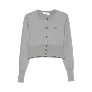 VIVIENNE WESTWOOD Bea Cropped Cardigan 'dark Melange