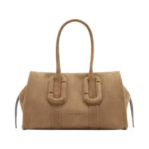 Marc Jacobs Hairy Suede Babe City Tote Bag 'hazelnut - Brown
