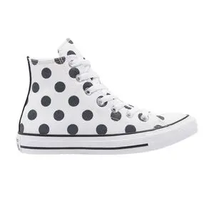 CONVERSE Chuck Taylor All Star High Top Sneakers With Glitter Shine Polka Dot Print