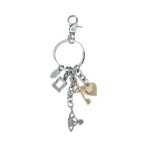 VIVIENNE WESTWOOD Multi Charm Keyring - Silver