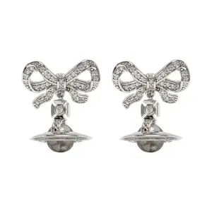 VIVIENNE WESTWOOD Octavie Earrings 'platinum/white/clear - Silver