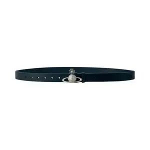 VIVIENNE WESTWOOD Orb Buckle Leather Belt - Black